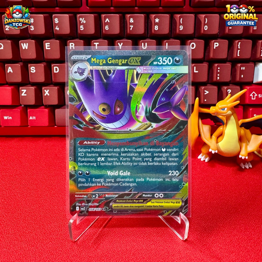 Jual Mega Gengar Ex RR 058/103 MA2 Pokemon Kobaran Biru Kartu Pokemon ...