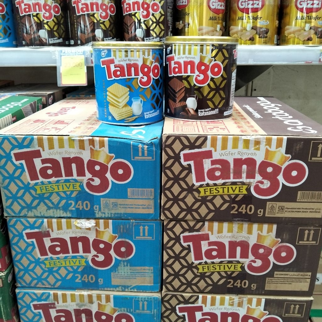 Jual ISI HAMPERS PARCEL LEBARAN Tango Wafer Coklat 240g KALENG - Lezat ...