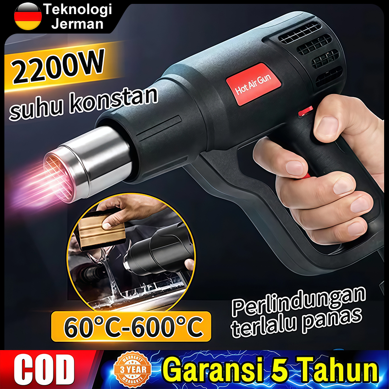 Jual ECOSEN 220V Pistol udara panas dengan tampilan digital Suhu yang ...