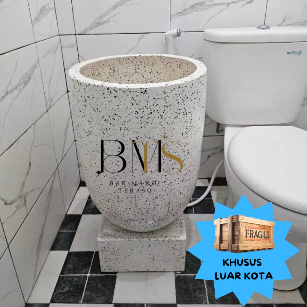 Jual Bak mandi teraso Tipe Apollo 70x40 CM Putih BAK MANDI TERRAZZO ...
