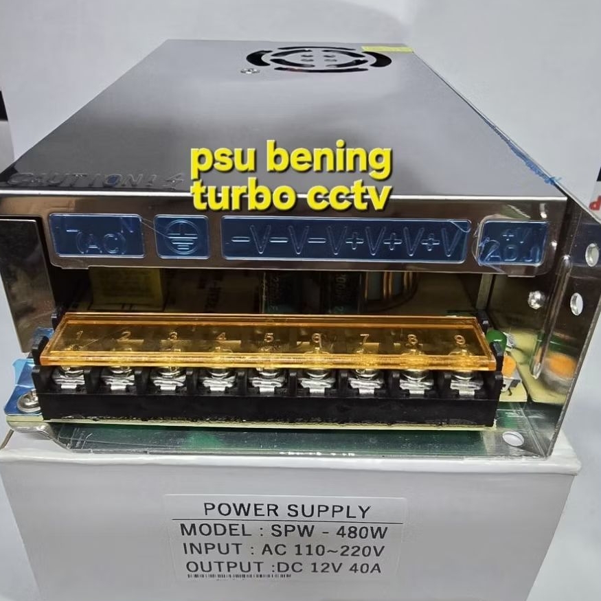 Jual Power Supply Switching 12v 40a 480w Cocok Untuk Cctv,Lampu LED ...