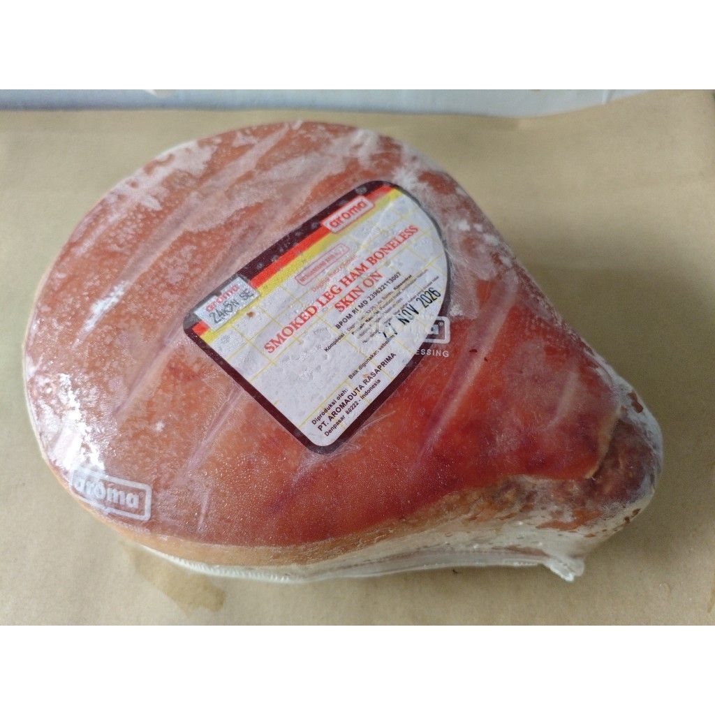 Jual smoked leg boneless skin on whole cut ham - non halal PO | Shopee ...