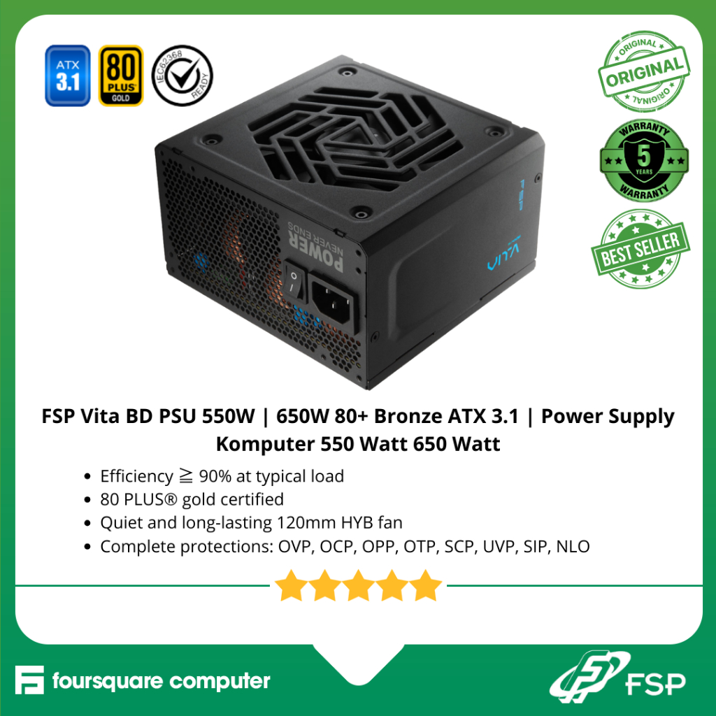 Jual FSP Vita BD PSU 550W | 650W 80+ Bronze ATX 3.1 | Power Supply ...