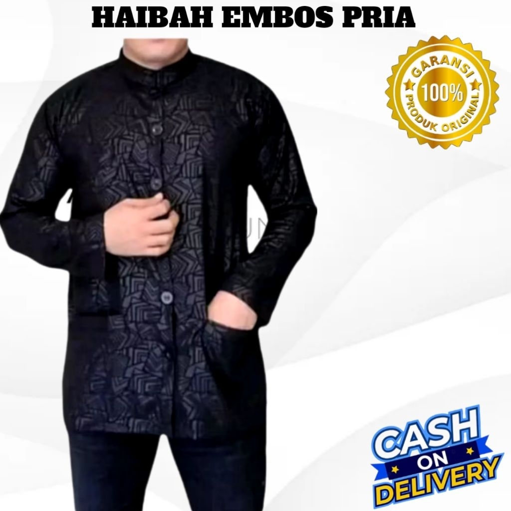 Jual Haibah embos dewasa pria lengan panjang | Shopee Indonesia