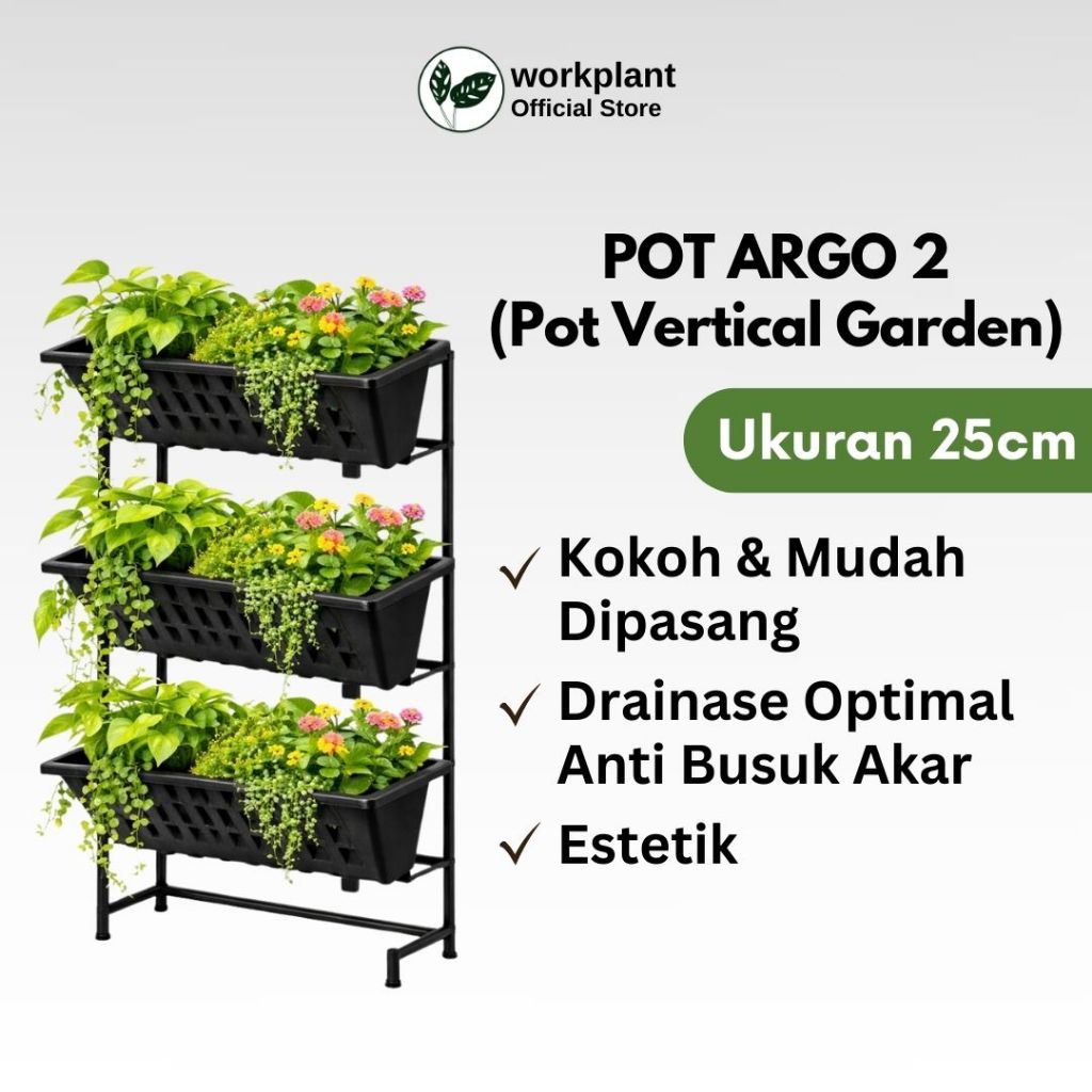 Jual Workplant - Pot Argo 2 Pot Dinding Gantung Vertical Garden Pot ...
