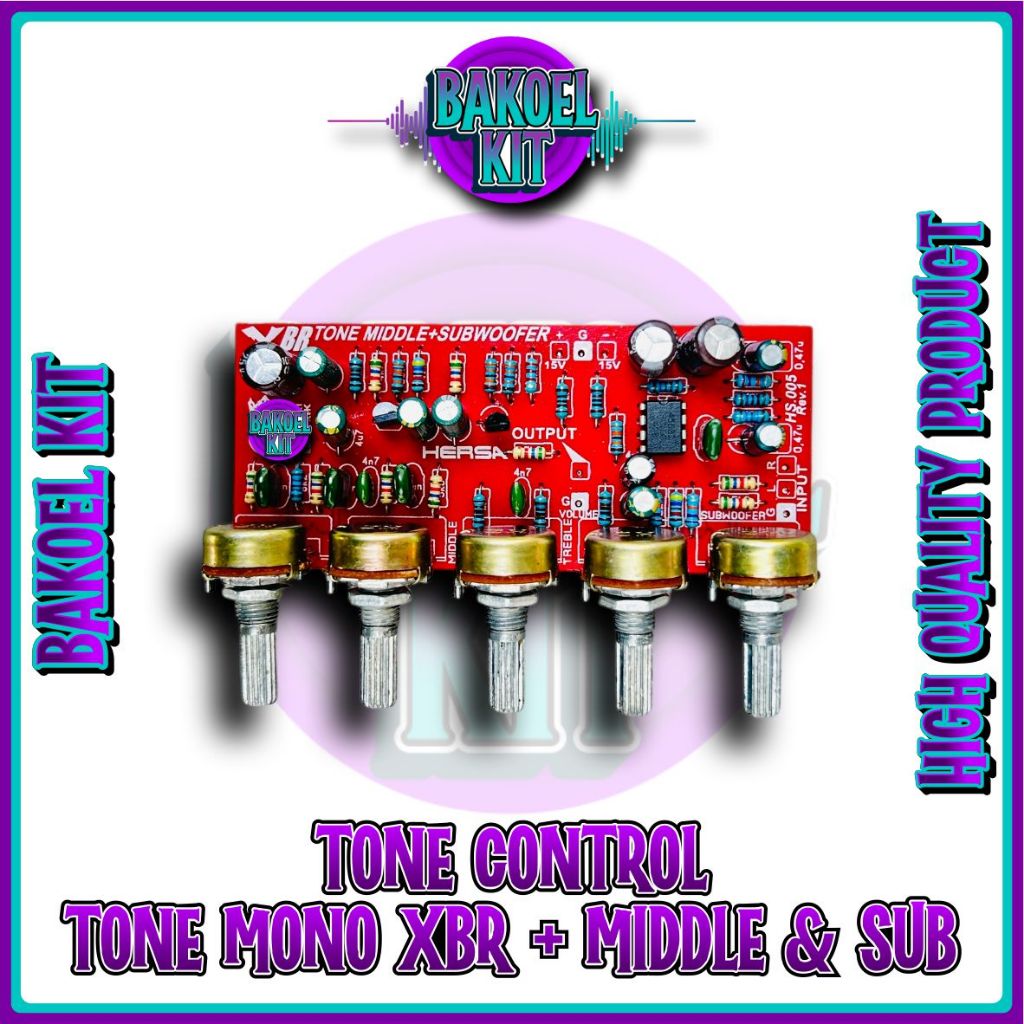 Jual Tone Control Mono XBR Plus middle Plus Subwoofer [5 Potensio] ups ...