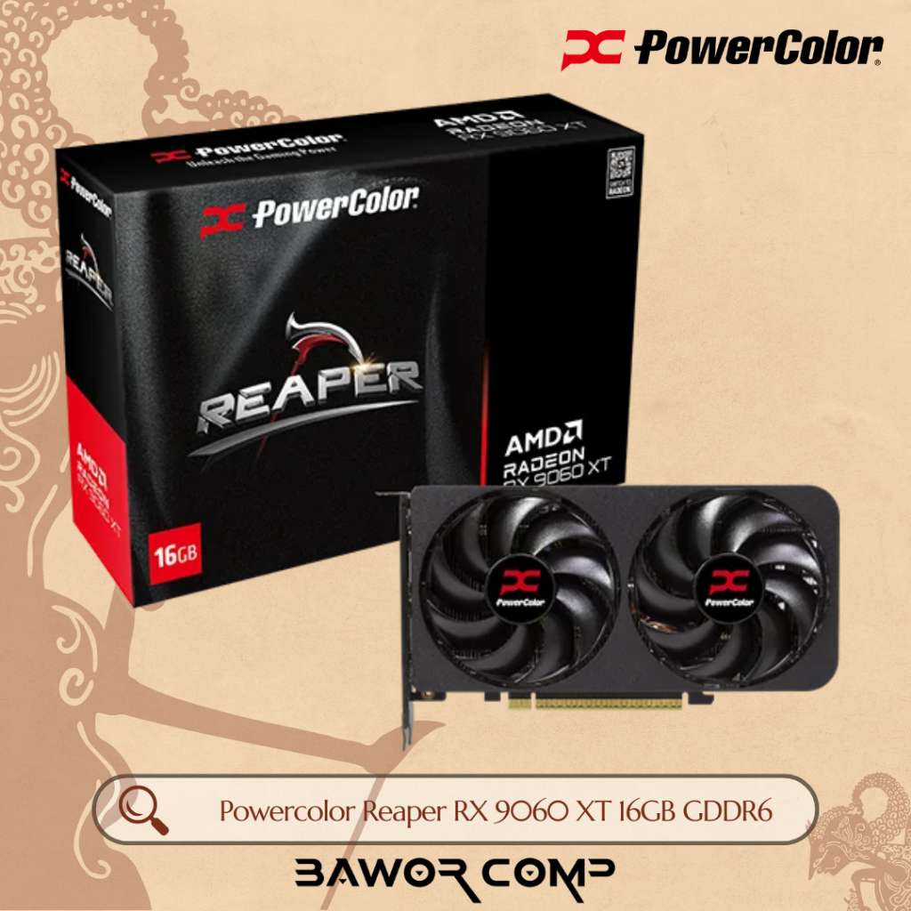 Jual POWERCOLOR AMD Radeon RX 9060 XT REAPER 16GB GDDR6 - VGA Card ...