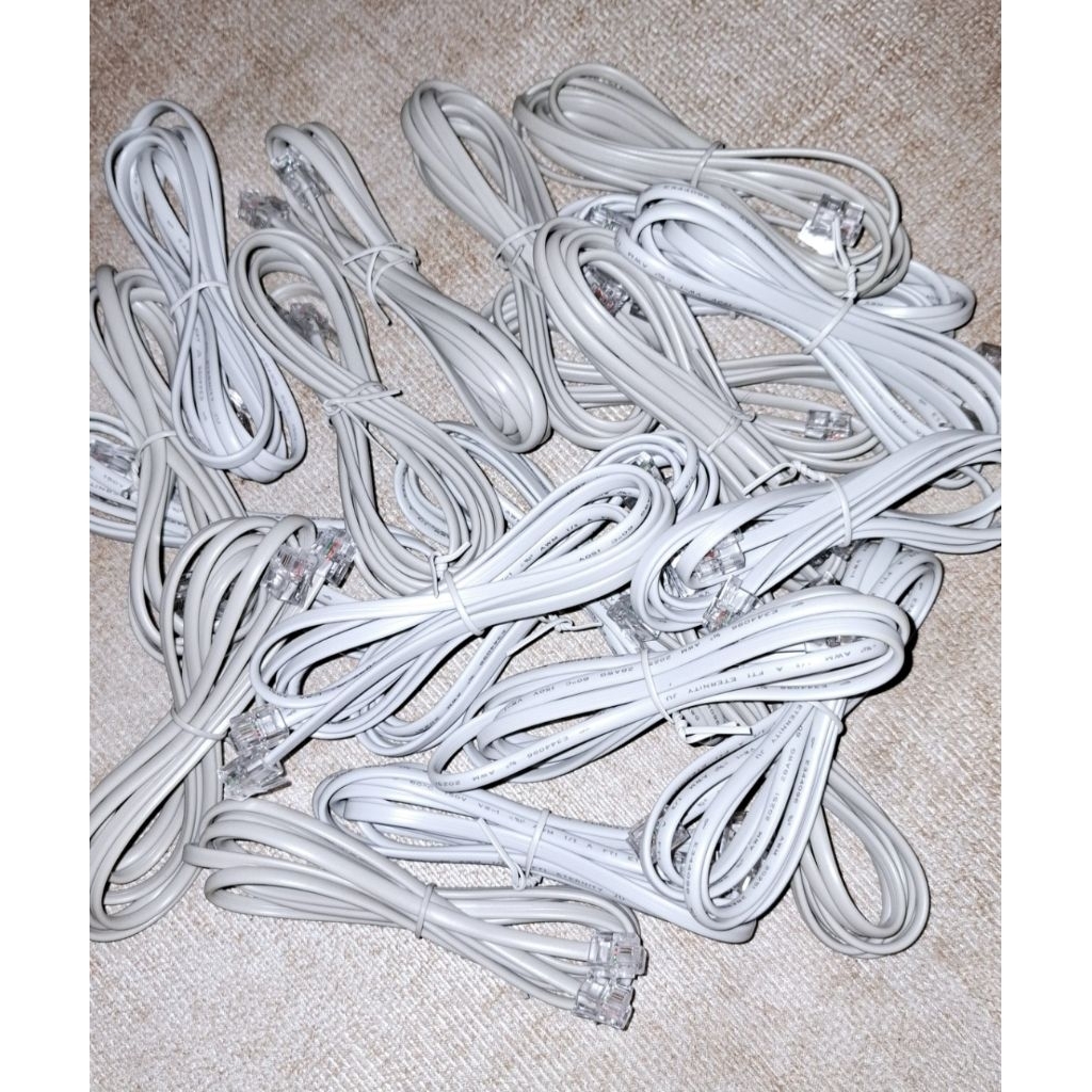 Jual Kabel Telepon Rj11 || panjang 1,5 m | Shopee Indonesia