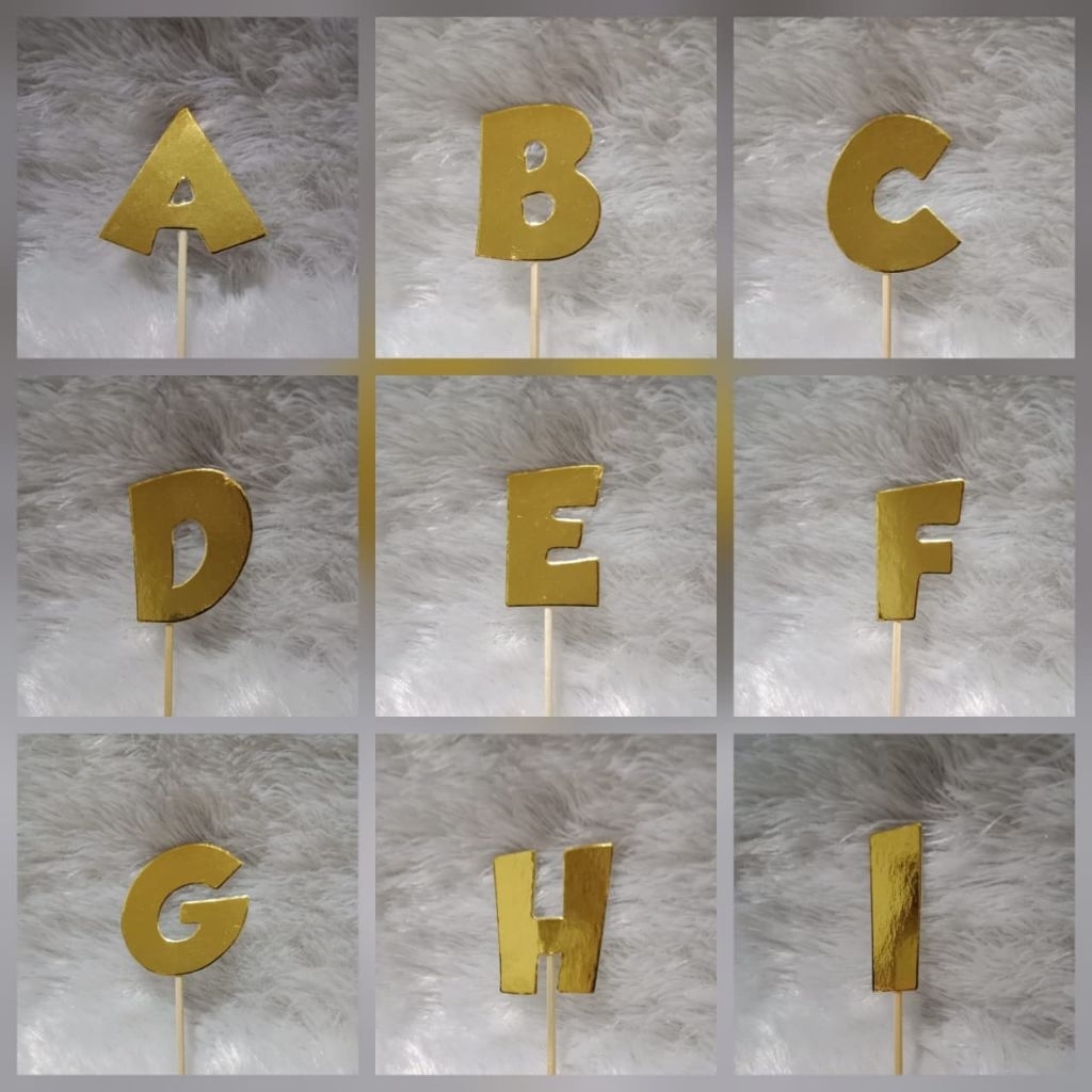 Jual Topper Huruf Gold / Topper Nama | Shopee Indonesia