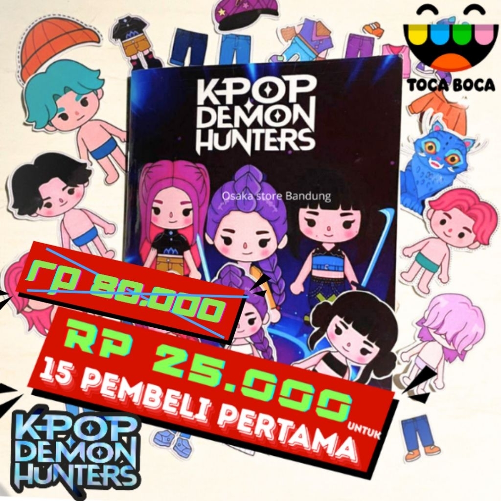 Jual KPOP DEMONS HUNTER TOCA X TOCA BOCA PAPER DOLL BOOKS QUIET BOOKS ...