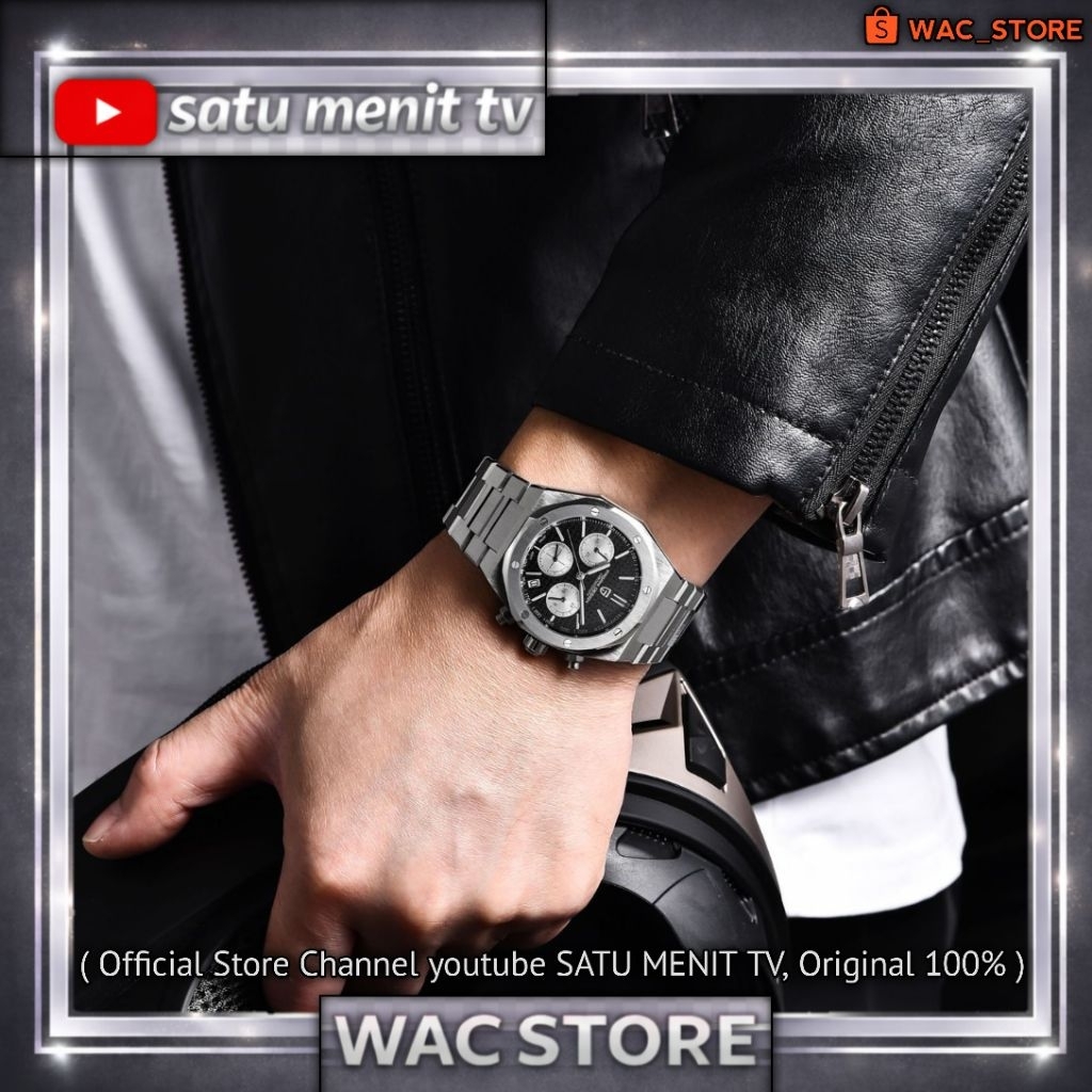 Jual NEW PAGANI DESIGN BLACK TEKSTUR DIAL AP SAFIR GLASS + AR COATING ...