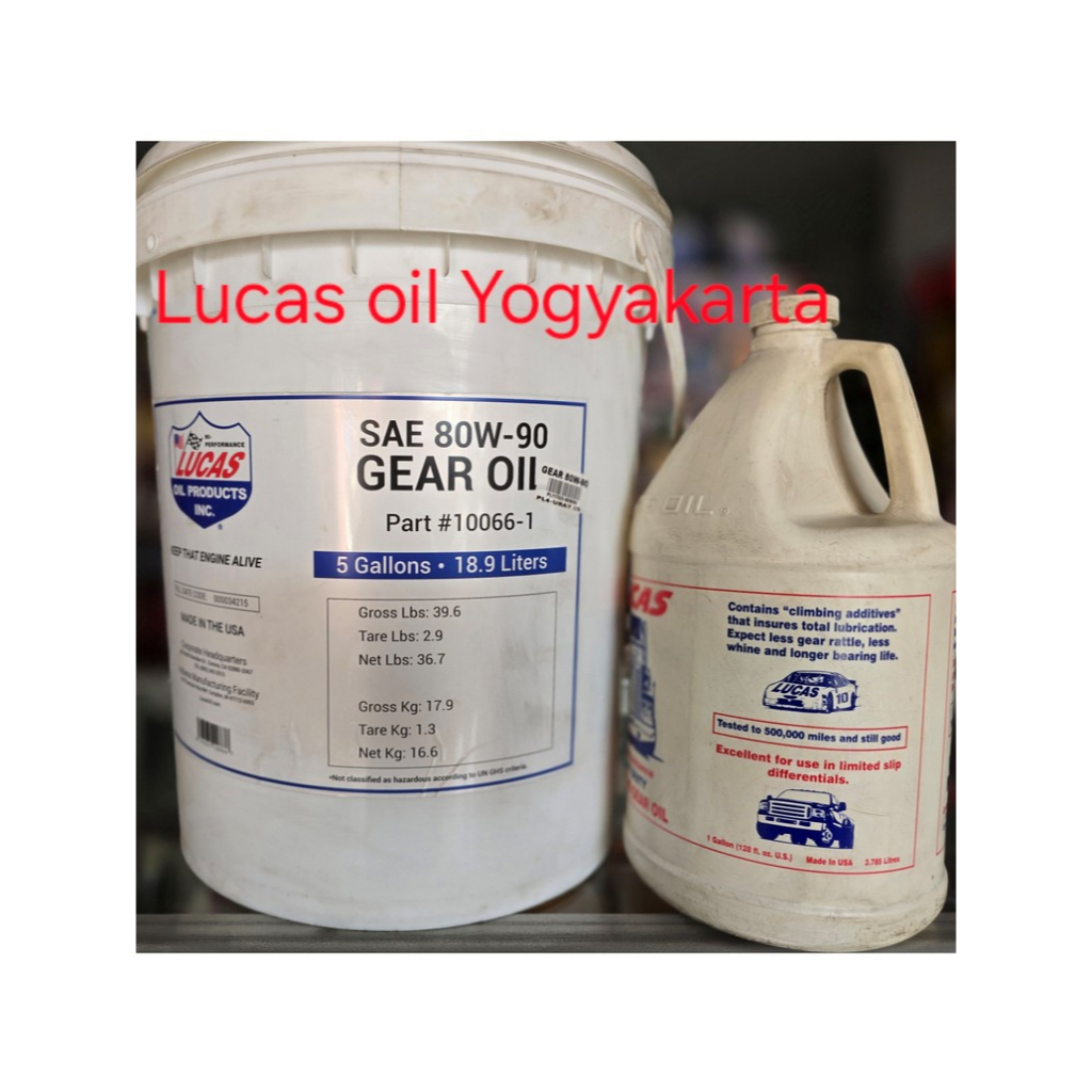 Jual Lucas Oil Gear Oil SAE 80W - 90 Pail | Oli Gardan ( Harga / liter ...