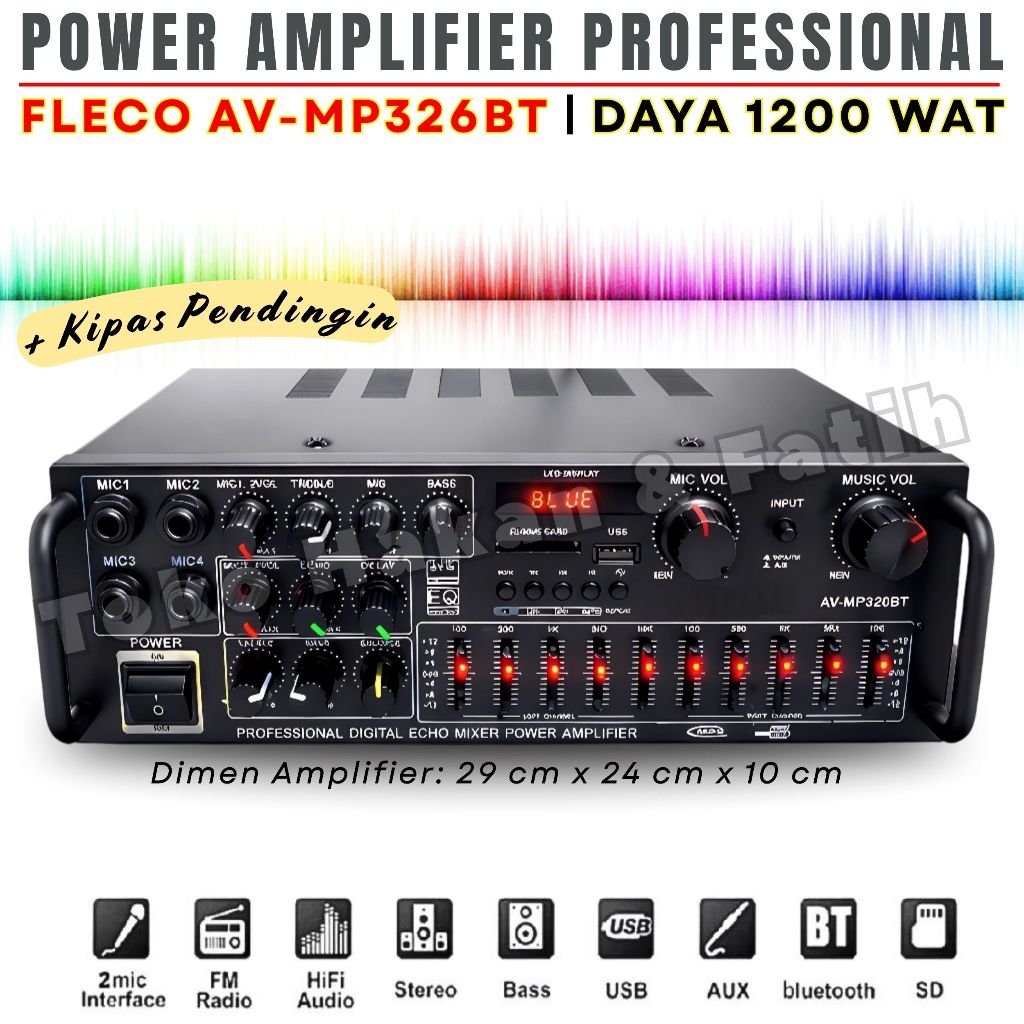 Jual Sunbuck Audio Original Fleco AV-MP326BT - Amplifier AV MP 326 ...