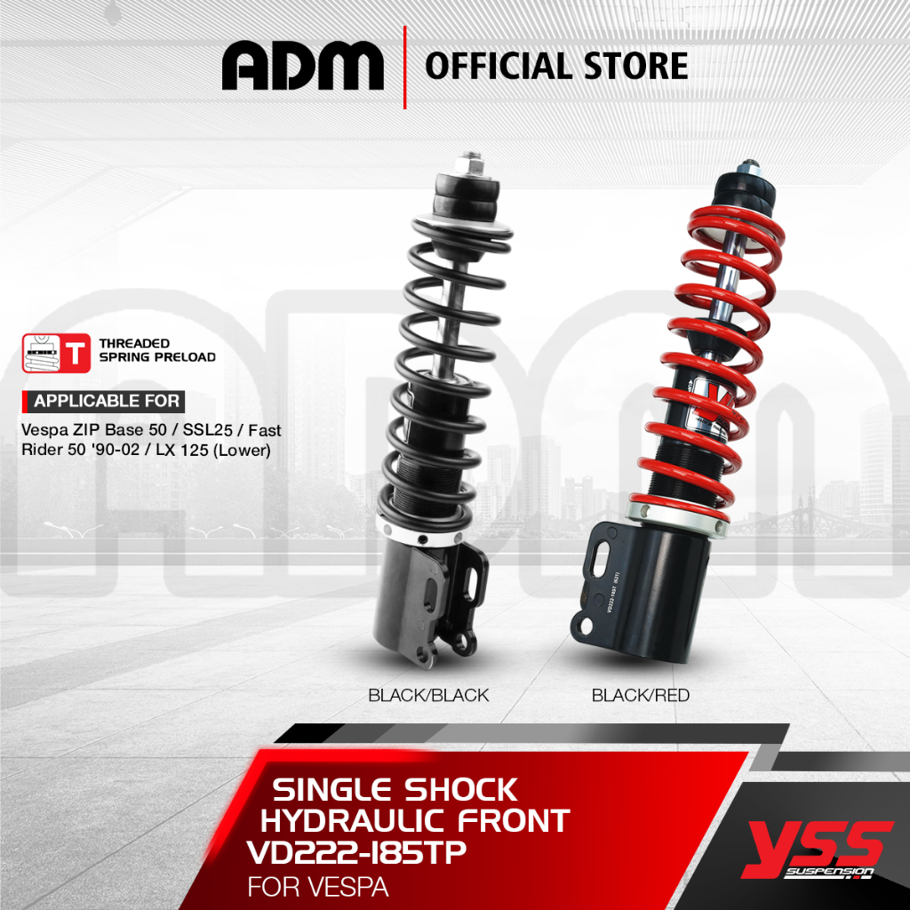 Jual Shock Depan YSS Hydraulic Front (Lower) Vespa ZIP Base 50 / SSL25 ...