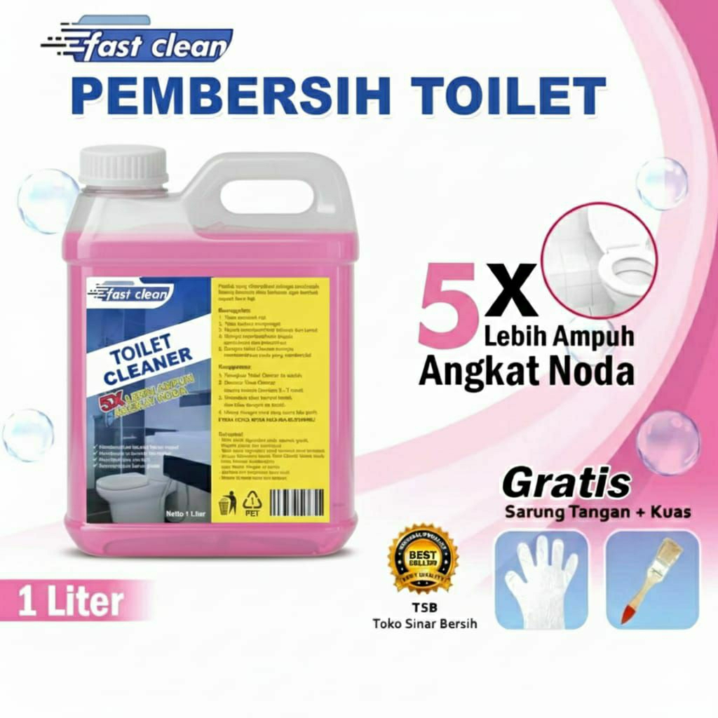 Jual fast clean 1 liter toilet cleaner pembersih keramik kamar mandi ...