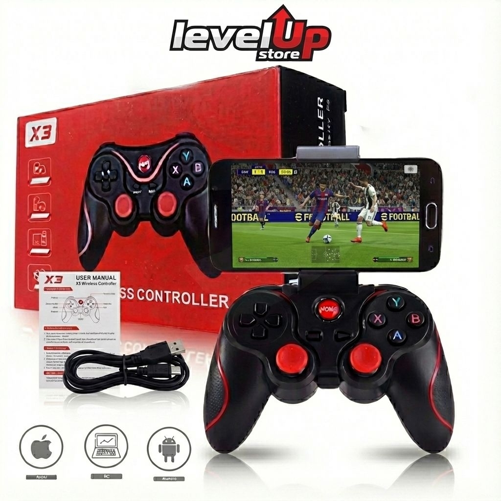 Jual Gamepad X3 Game Pad Bluetooth Wireless – Support Android / iOS ...
