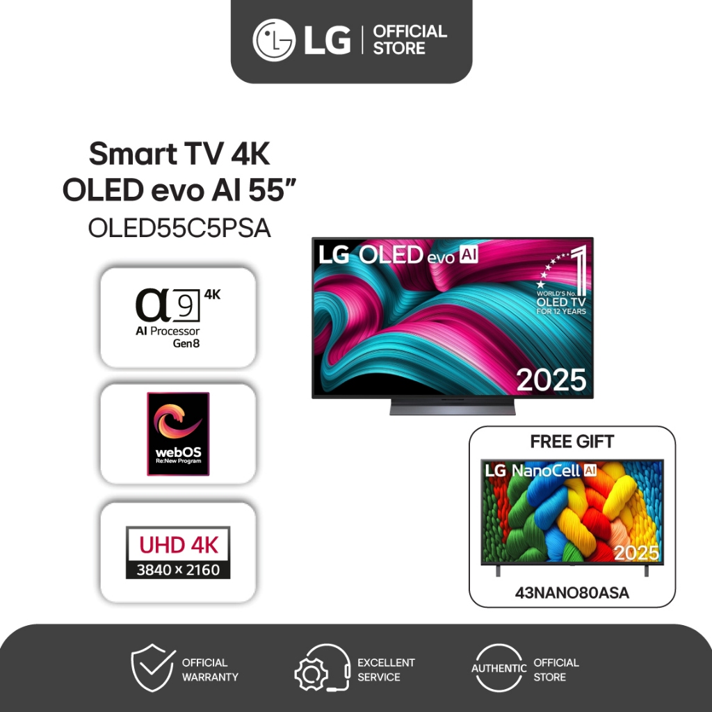 Jual [BELI TV GRATIS TV] LG Smart TV 4K Ultra HD OLED evo AI C5 55 inch ...
