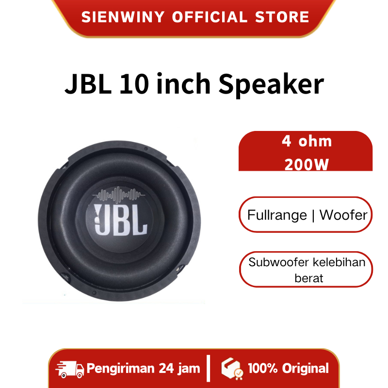 Jual SIENWINY JBL 10 inch Speaker Subwoofer 4 ohm 200 watt | Fullrange ...