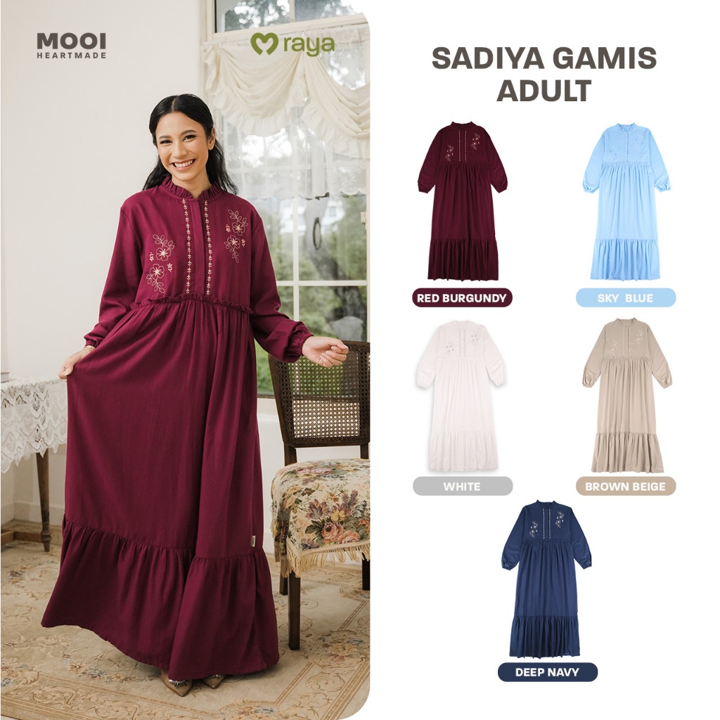 Jual Mooi Dress Dewasa Raya Collection Sadiya Gamis Adult Basic Series ...