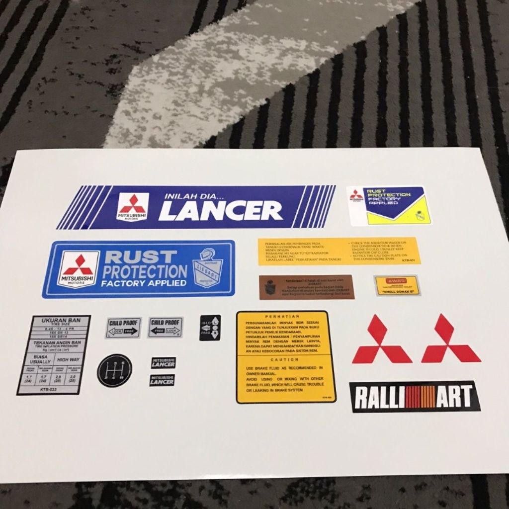 Jual STIKER STICKER SET MITSUBISHI LANCER SL | Shopee Indonesia