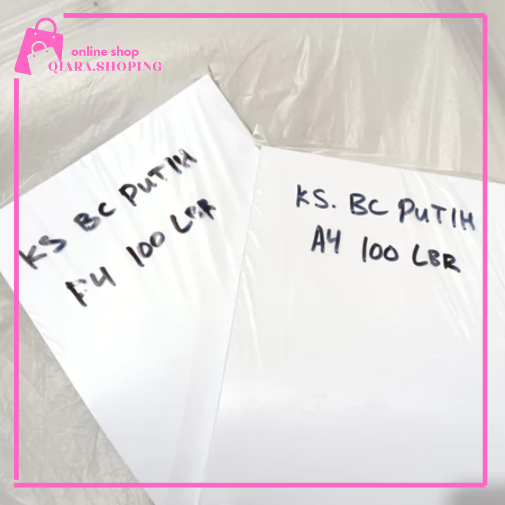 Jual Kertas BC Putih Art Carton / Buffalo 160 GSM – A4 & F4 (Isi 100 ...