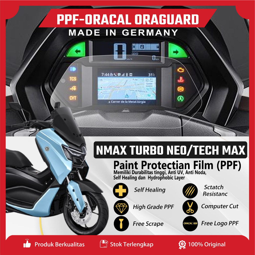 Jual PPF ORACAL Speedometer Yamaha NMAX TURBO 2024 dan NEO S Anti Gores ...