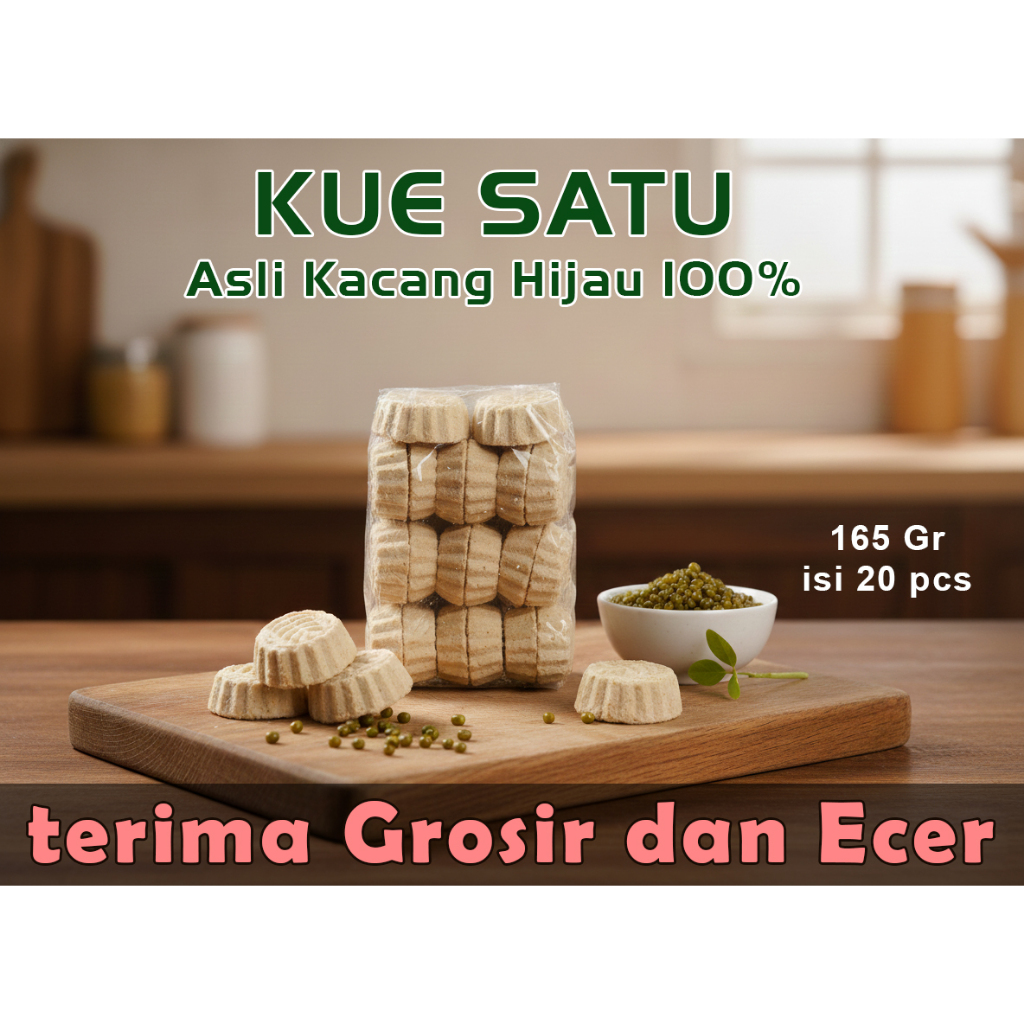 Jual KUE SATU KHAS SERANG BANTEN RASA KACANG IJO 160gr isi 20pcs enak ...