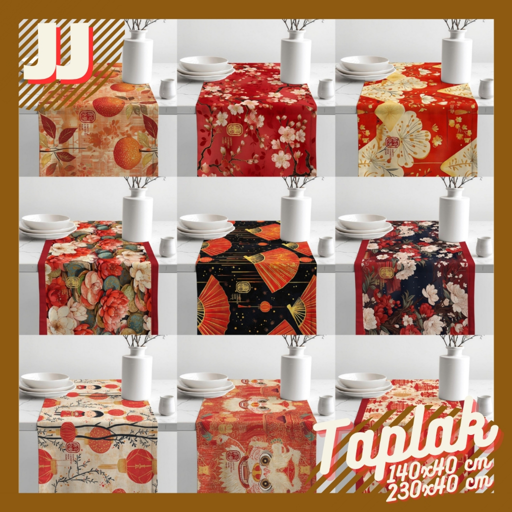 Jual TABLE RUNNER TAPLAK MEJA PRINT MOTIF IMLEK CHINESE NEW YEAR ...