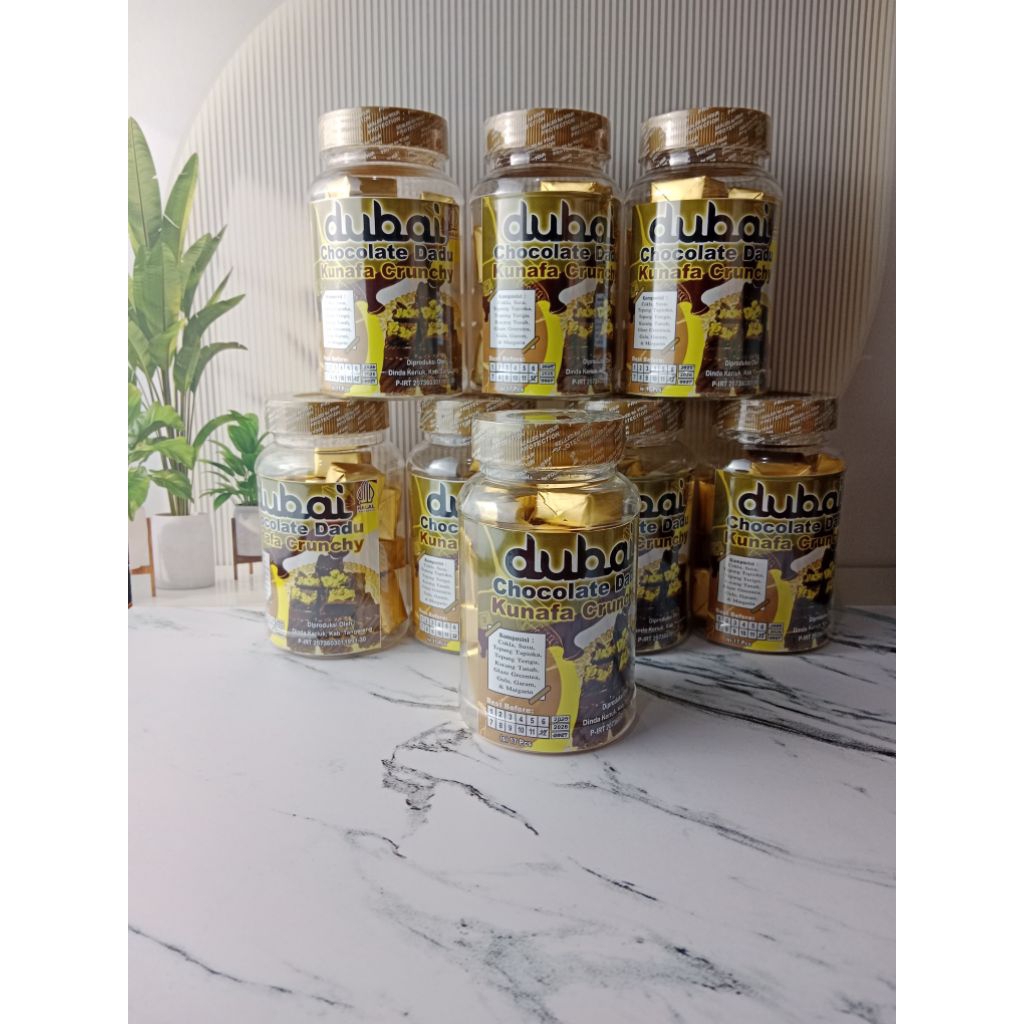 Jual Dubai Chocolate Dadu Kunafa Crunchy/isi 17 pcs per toples/dijual ...