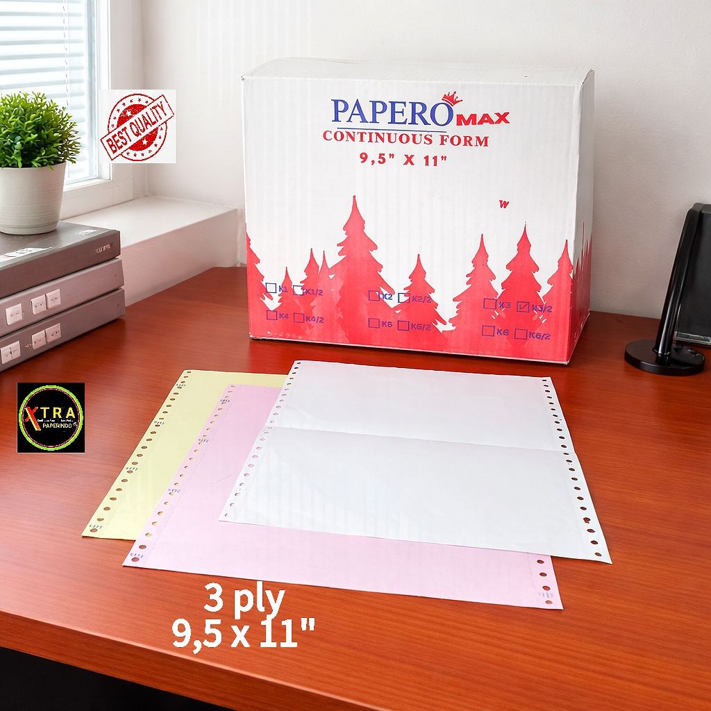 Jual kertas continuous form 3ply 9,5 x 11" isi full 1000 set | Shopee ...