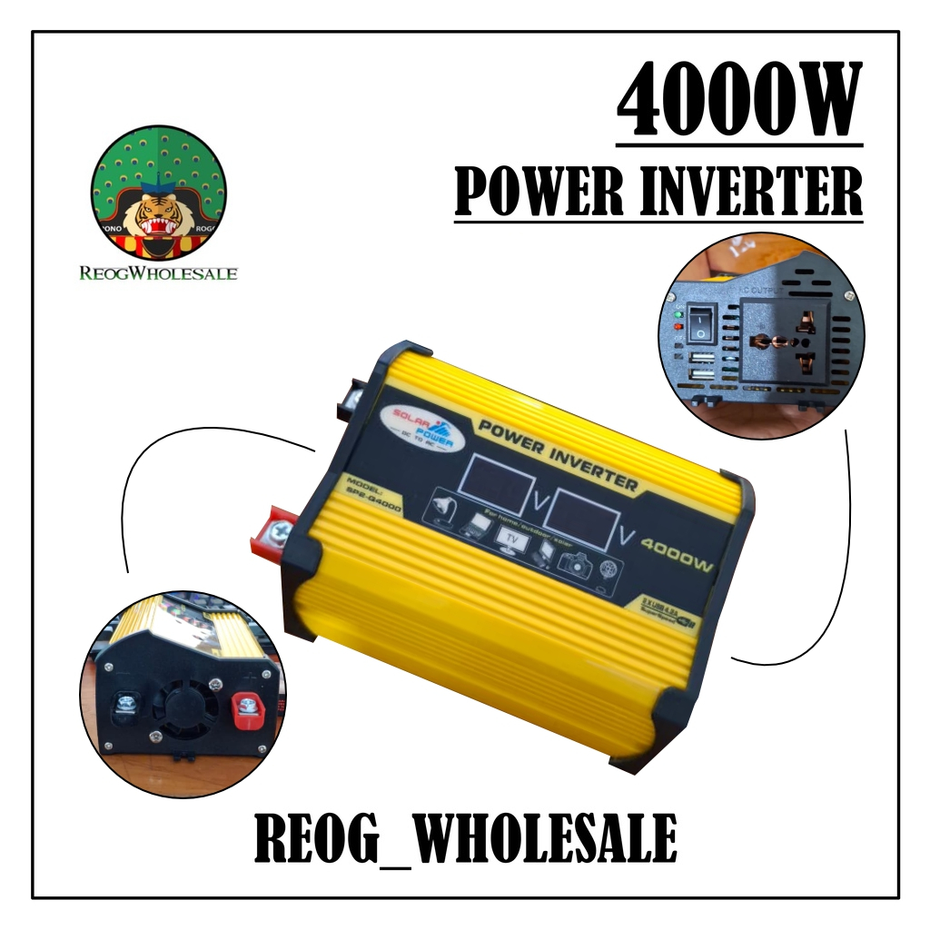 Jual 4000W Power Inverter Dc 12v Ac 220v Dual Usb Dengan Display Led ...