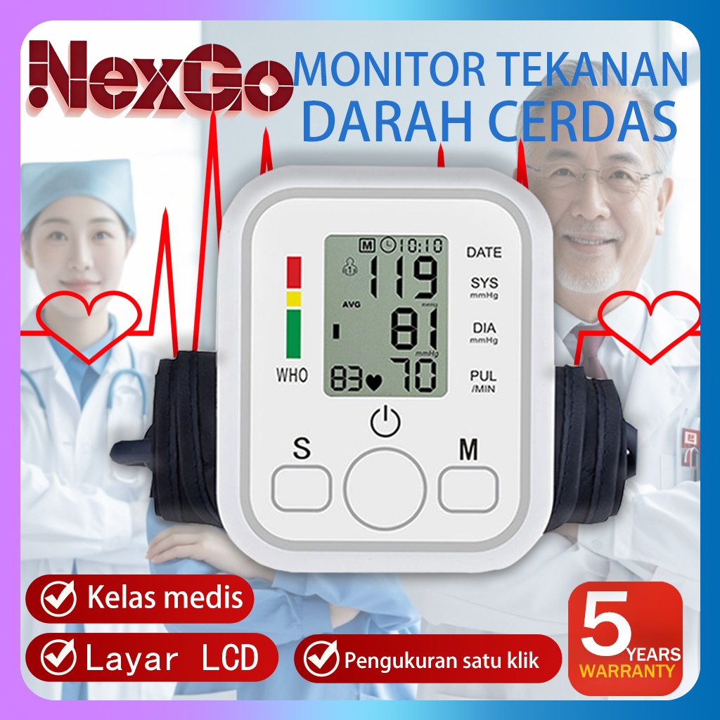Jual COD-Merek TENSIMETER DIGITAL Alat Cek Pengukur Tekanan Tensi Darah ...