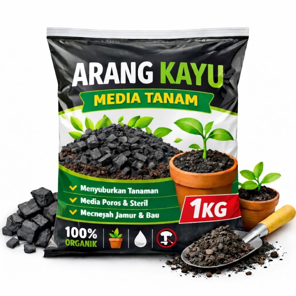 Jual Arang Kayu Media Tanam 1Kg – Media Tanam Anggrek, Aglonema, Bonsai ...