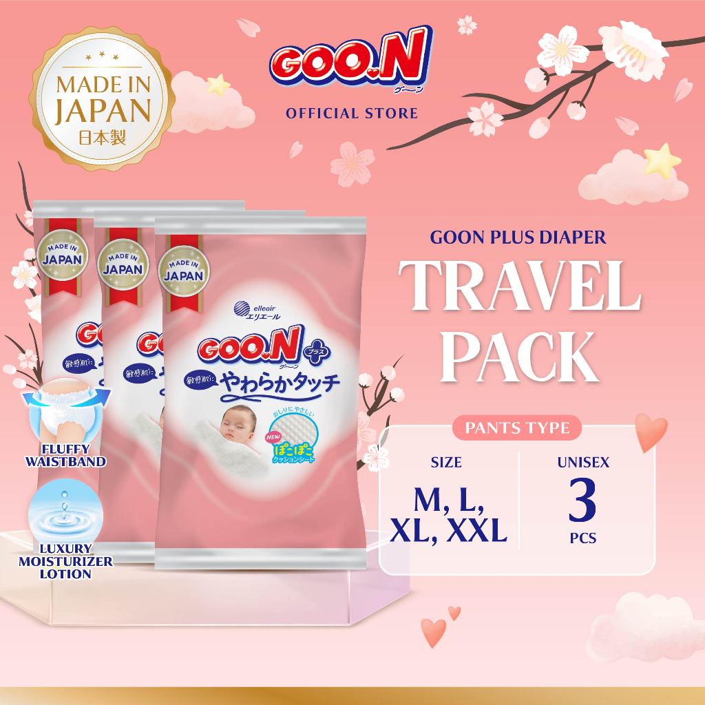 Jual Travel Pack - GOON Plus Baby Premium Diapers Popok Bayi Pants M ...
