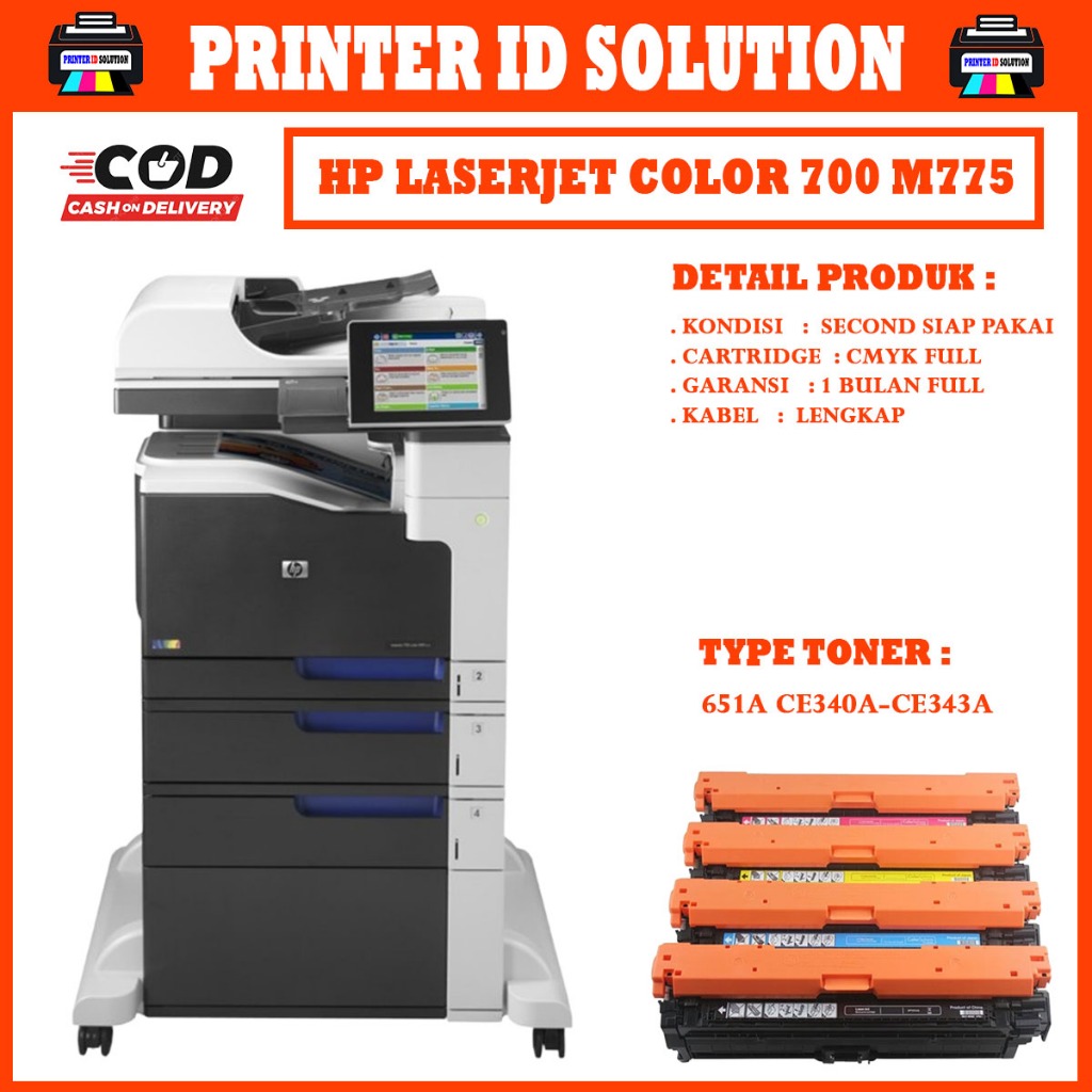 Jual HP LaserJet 700 Color MFP M775 – Printer Warna A3 Multifungsi ...