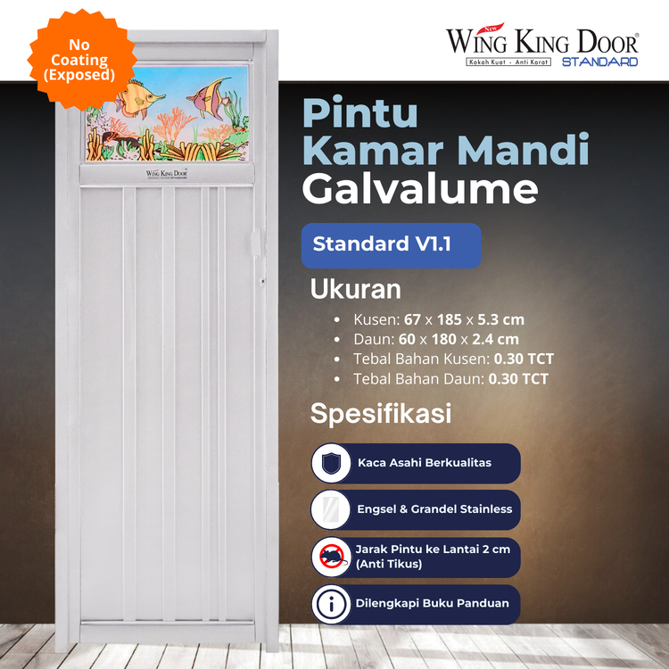 Jual WING KING DOOR Standard V1.1 - Pintu Kamar Mandi Galvalume - Anti ...