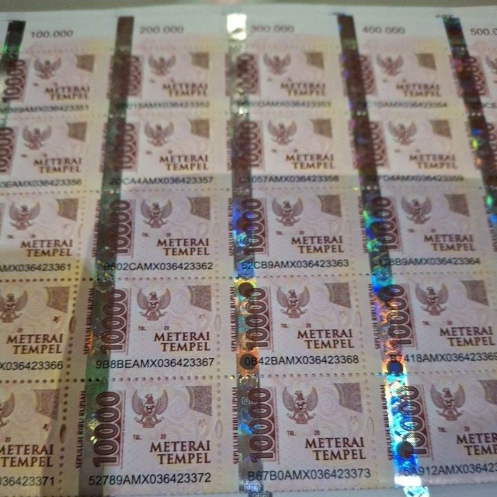 Jual Materai / Meterai Tempel Asli 10.000 Satuan Original | Shopee ...