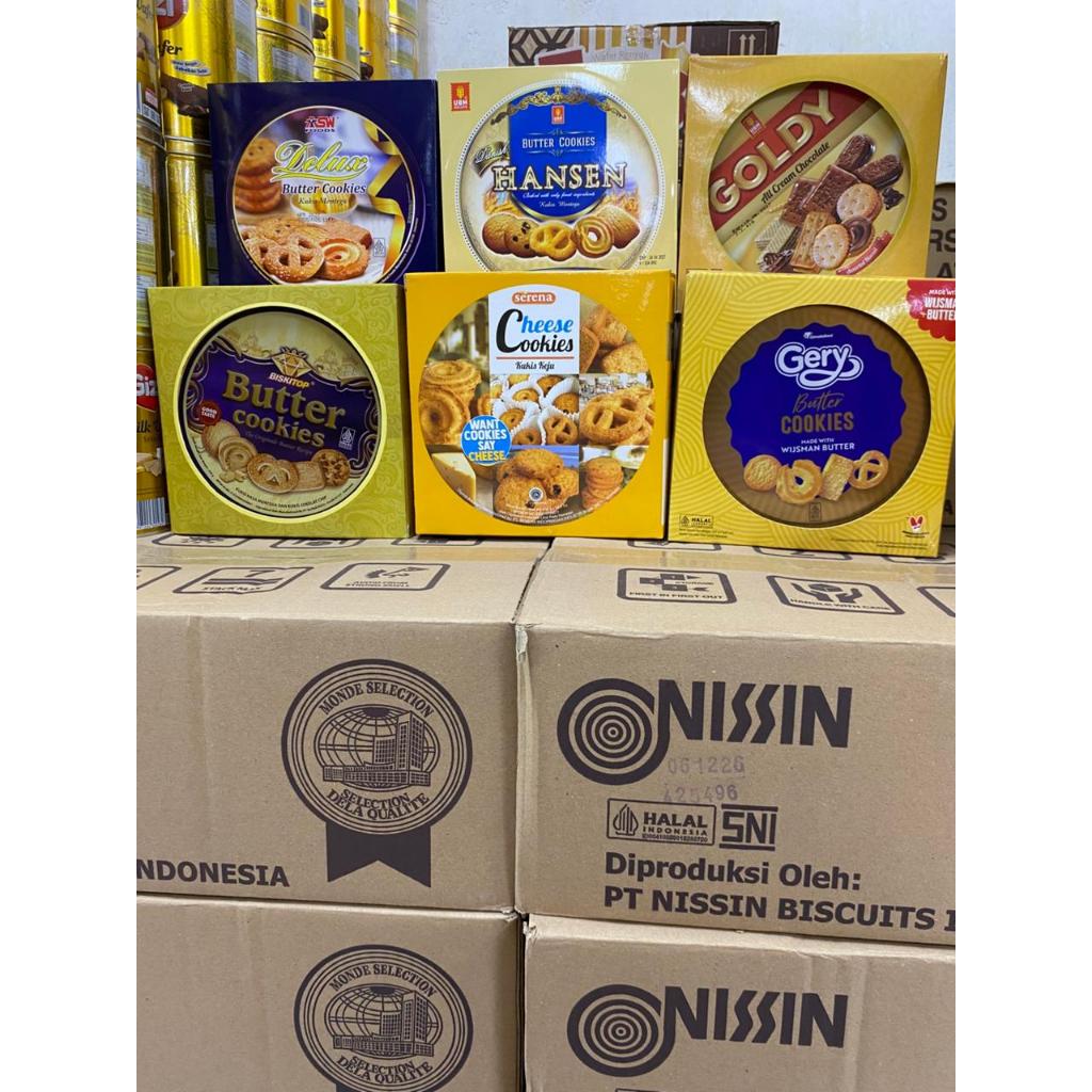 Jual ANEKA BISKUIT ASSORTED BUTTER COOKIES FESTIVE KEMASAN KALENG ...