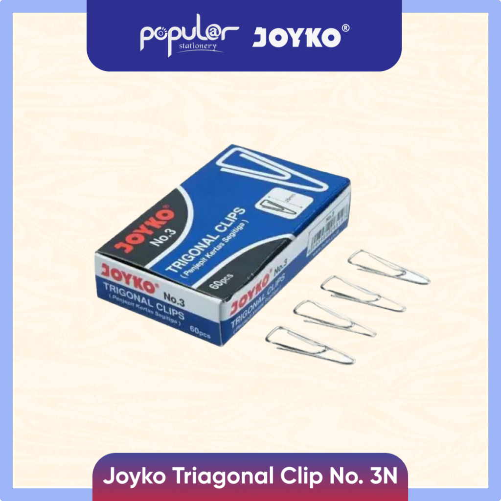 Jual Joyko Trigonal Clip No. 3N | Penjepit Kertas Segitiga Joyko No 3N ...