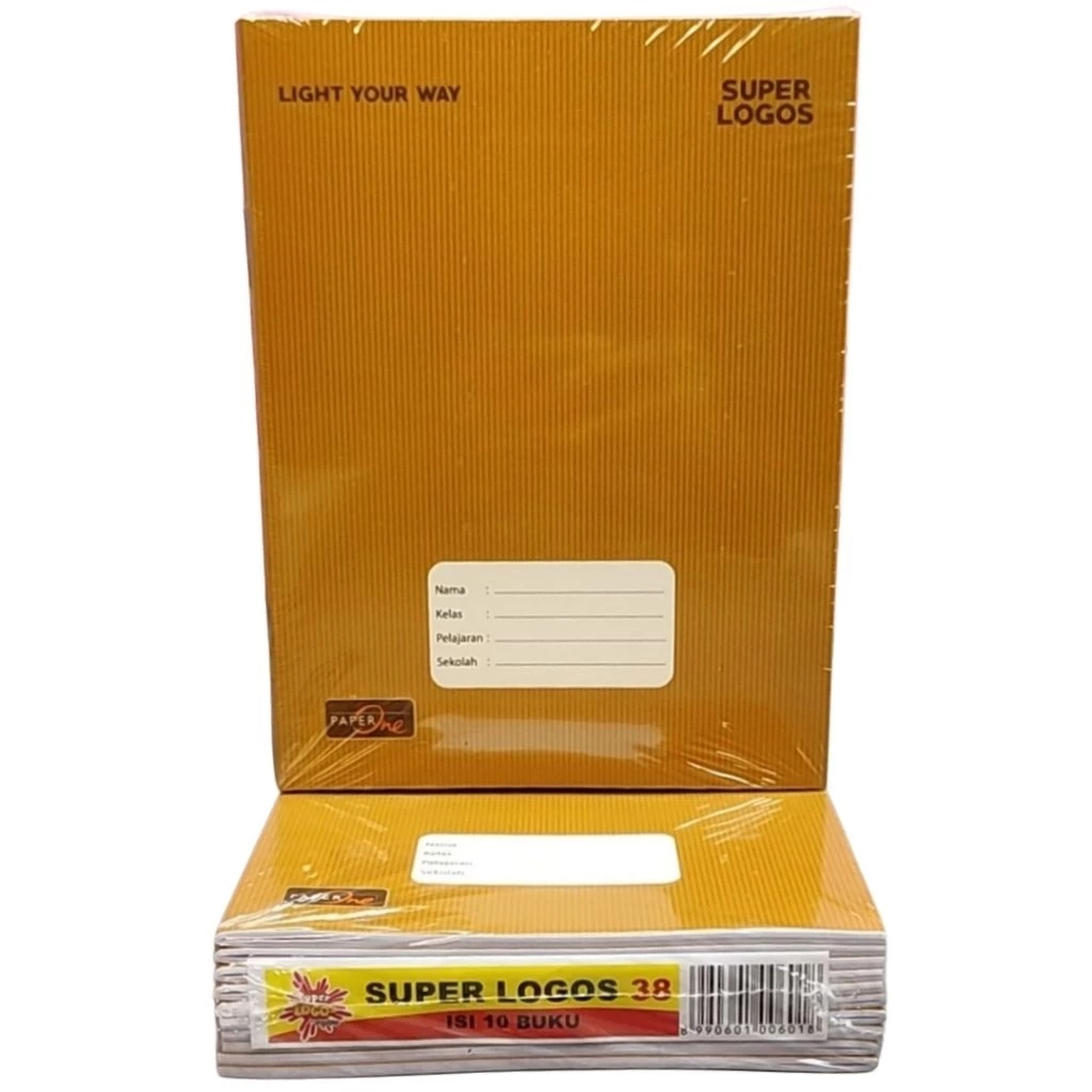 Jual (1 Pak 10 buku) Buku Tulis Super Logos By Vision isi 38 Lembar ...
