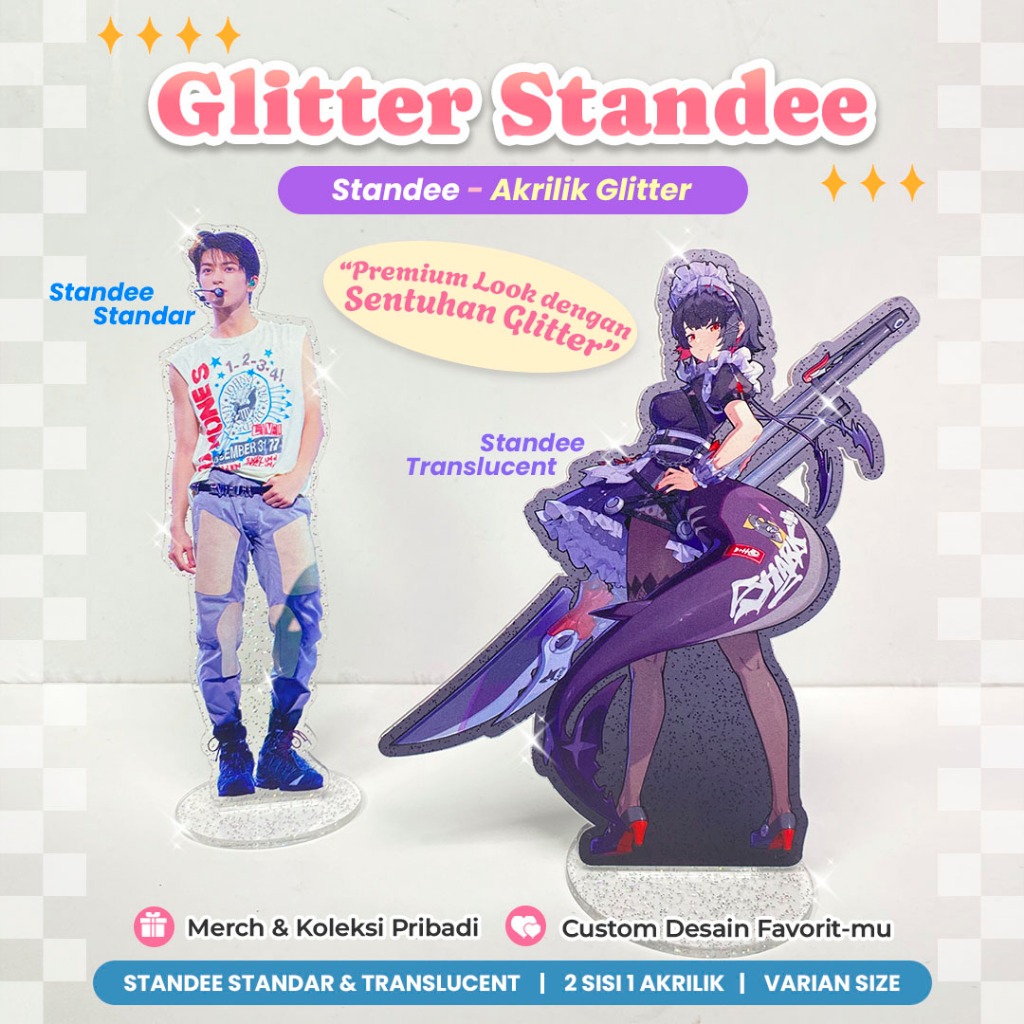 Jual Standee Akrilik Glitter Custom Karakter Anime Kpop – Plakat ...