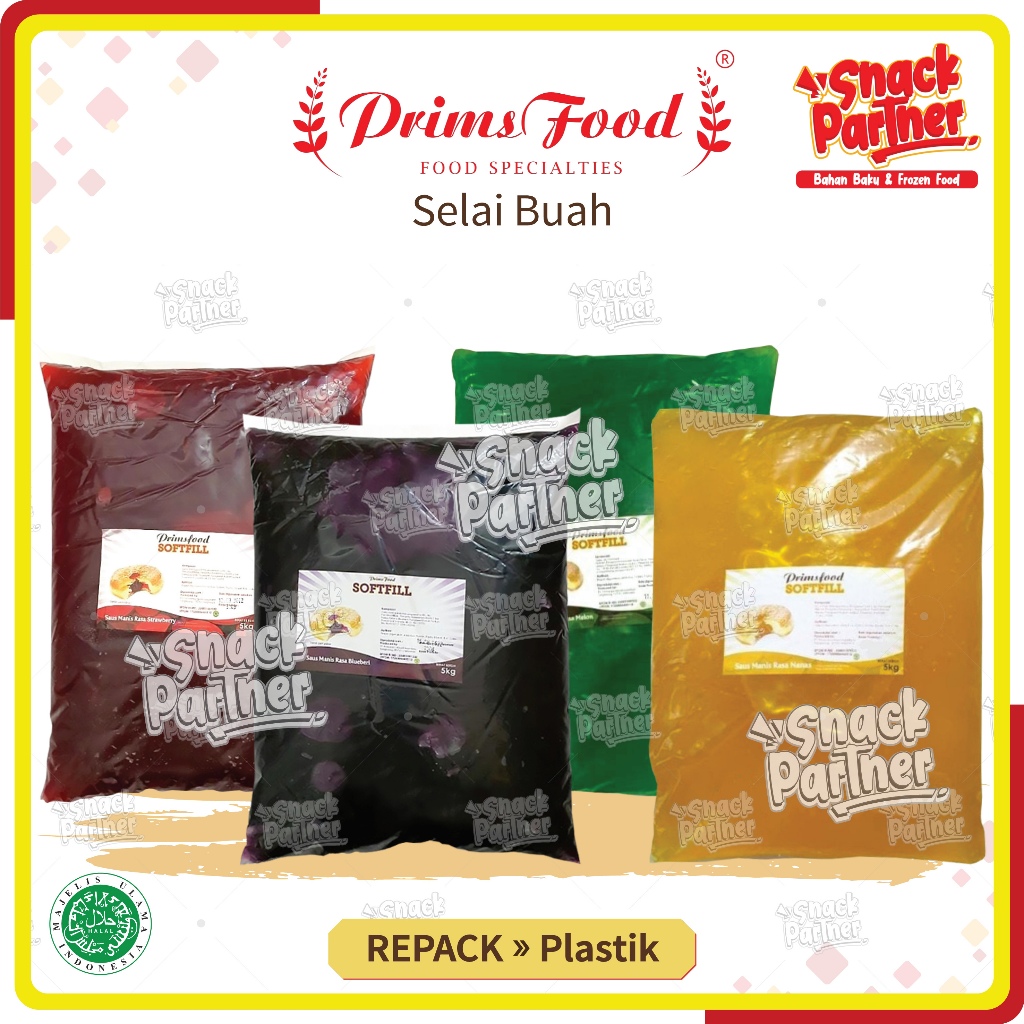 Jual PRIMS FOOD Softfill Excellent Repack 250 500 GR / 1 KG- Selai Buah ...