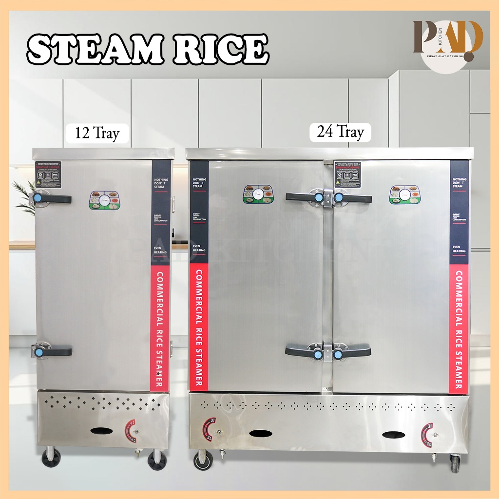 Jual Mesin Steamer Nasi 12 & 24 Tray Gas - Rice Cooker Komersial ...