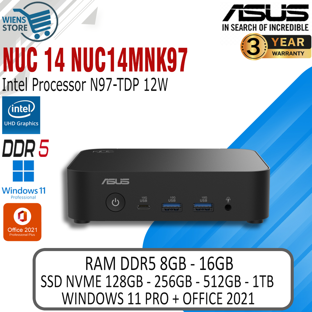 Jual MINI PC ASUS NUC 14 Essential Intel N97 FULLSET Windows 11 pro ...
