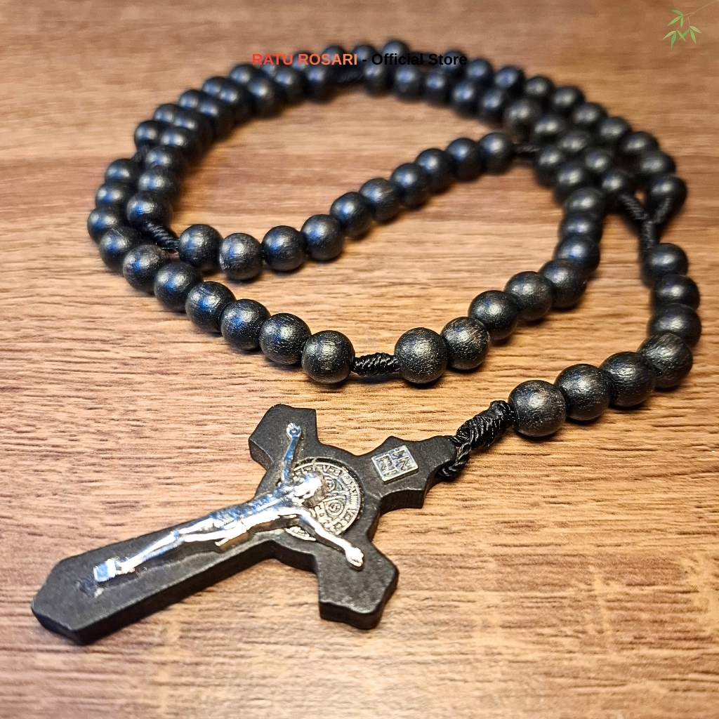 Jual Rosario 77 Doa Bapa Kami Kayu Hitam E1 8 Mili Original | Shopee ...