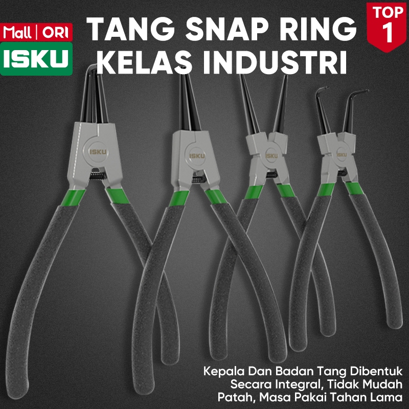Jual ISKU Tang Spi 7 Inch Snap Ring Pliers Internal External Lurus ...