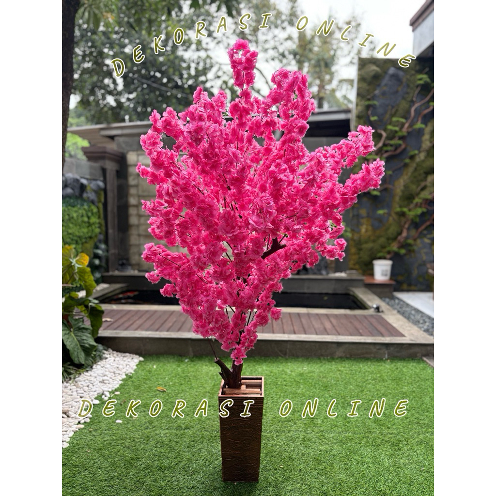 Jual pohon bunga sakura cherry blossom tinggi 130cm | Shopee Indonesia