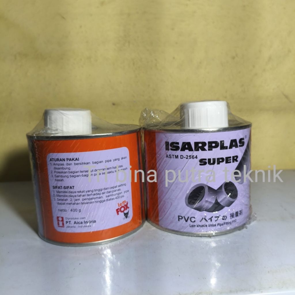 Jual lem isarplas kaleng / lem pvc / lem paralon 400 gram | Shopee ...