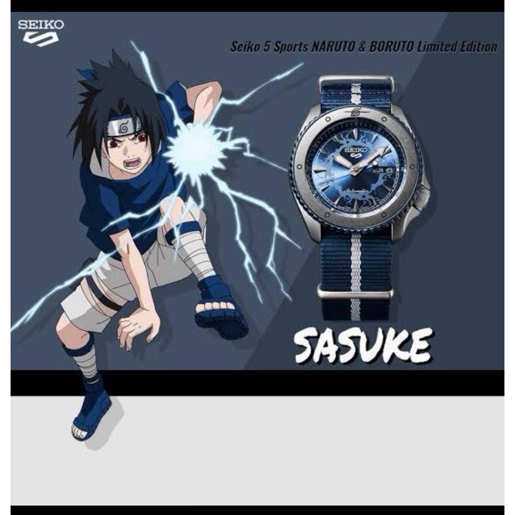 Jual Seiko 5 Sports Naruto & Boruto SRPF69K1 / SRPF69 Sasuke Limited ...