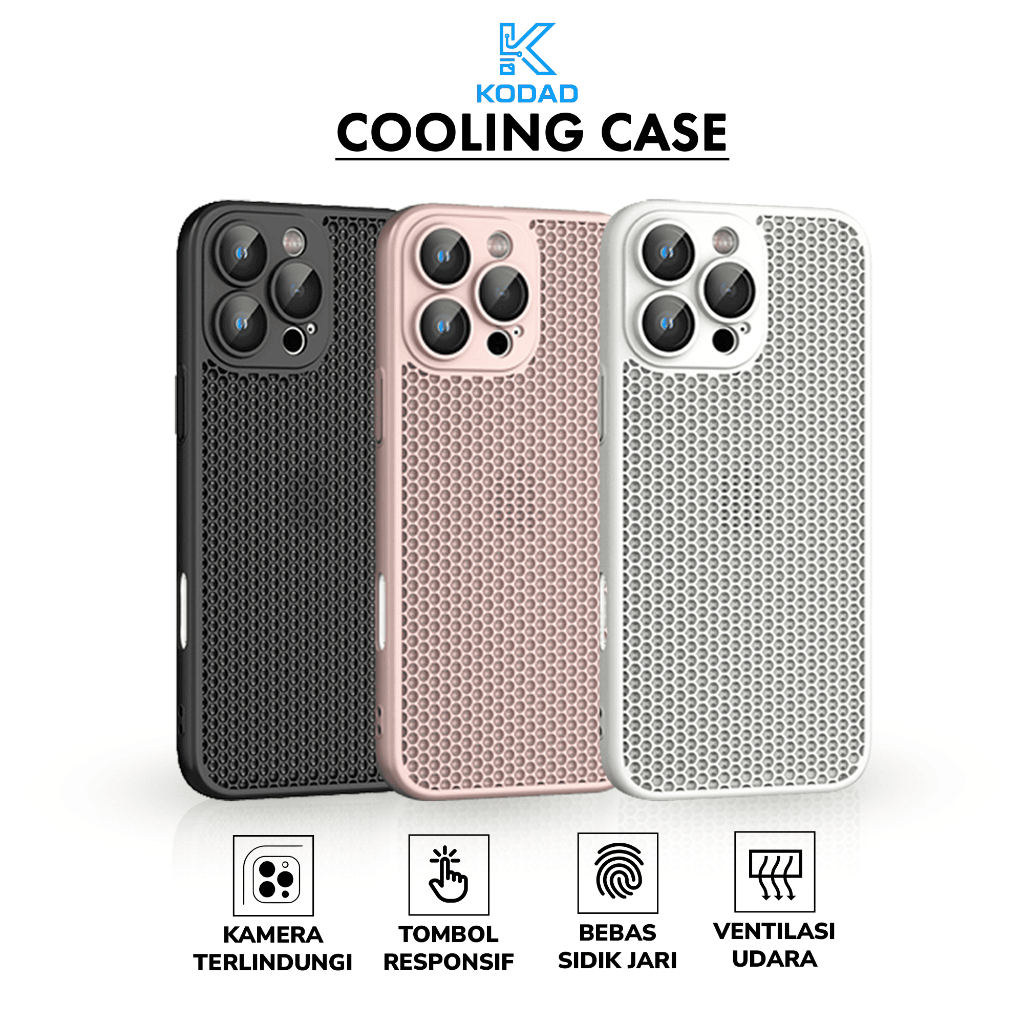Jual KODAD Case iPhone Cooling Anti Panas 11/12/13/14/15/16 Pro Max ...